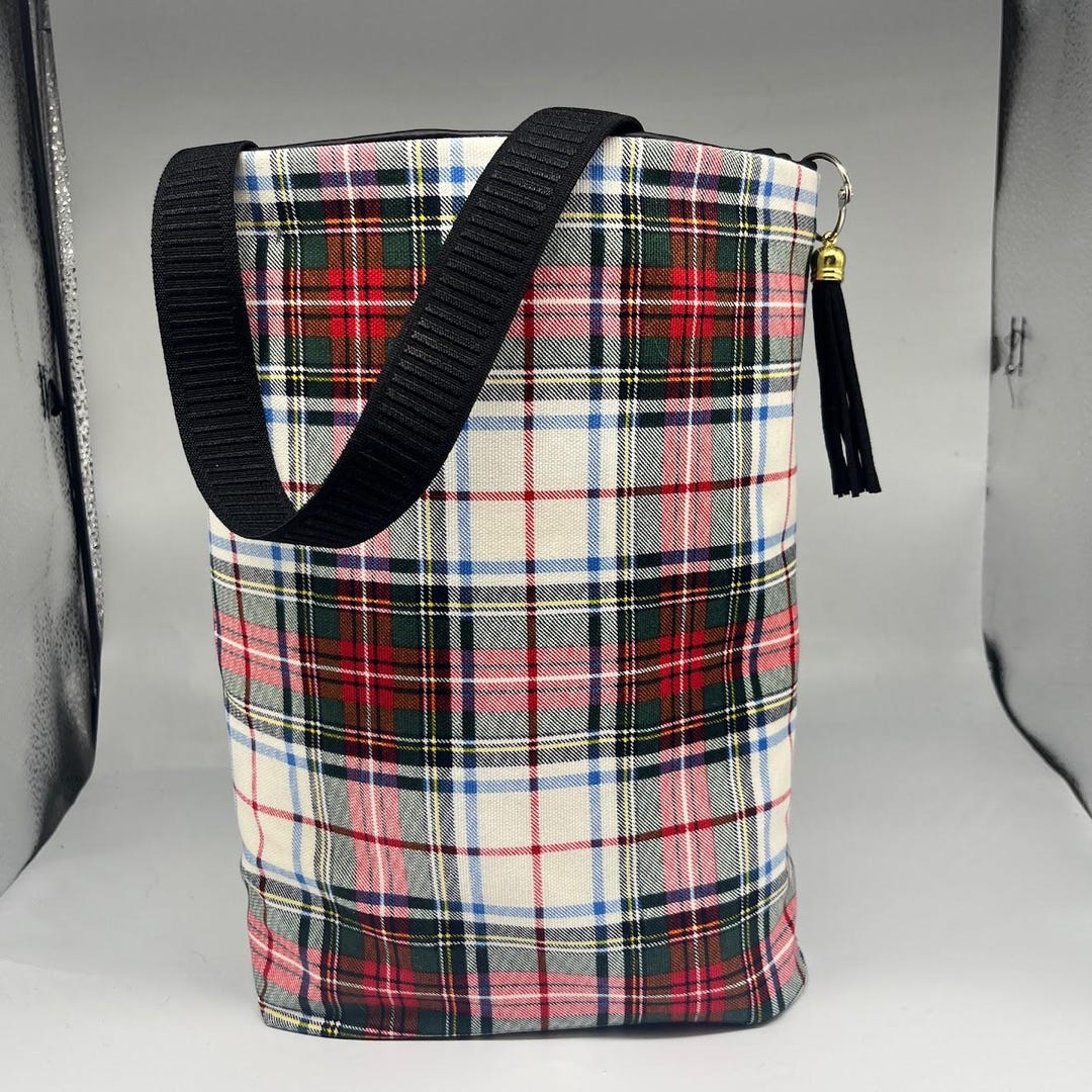 Plaid Car Trash Can, Auto Trash Bag, Preppy Car Accessories, Waste ...