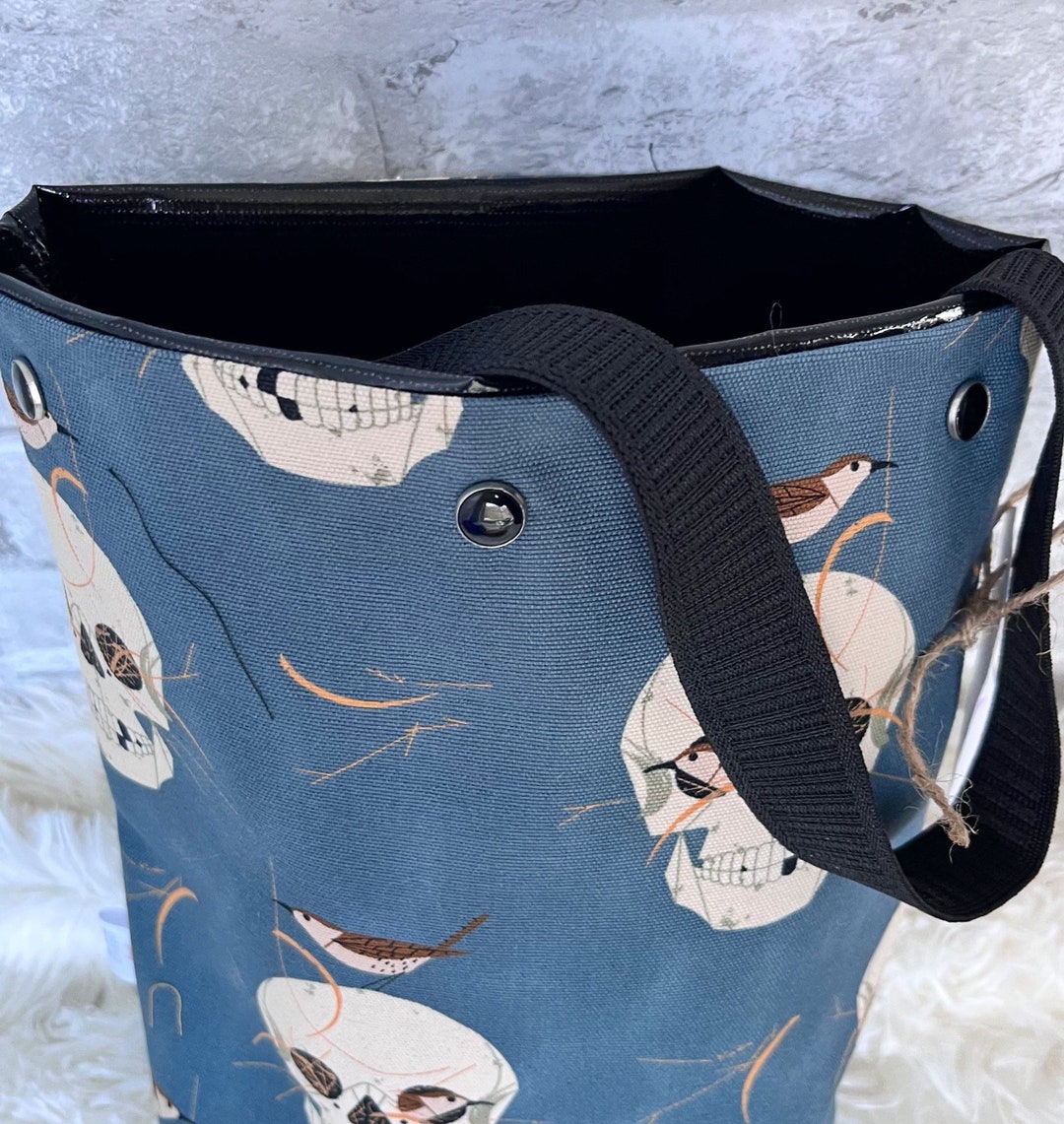 Car Trash Can, Alt Car Accessories, Goth Car Garbage Bag, Backseat Bag ...