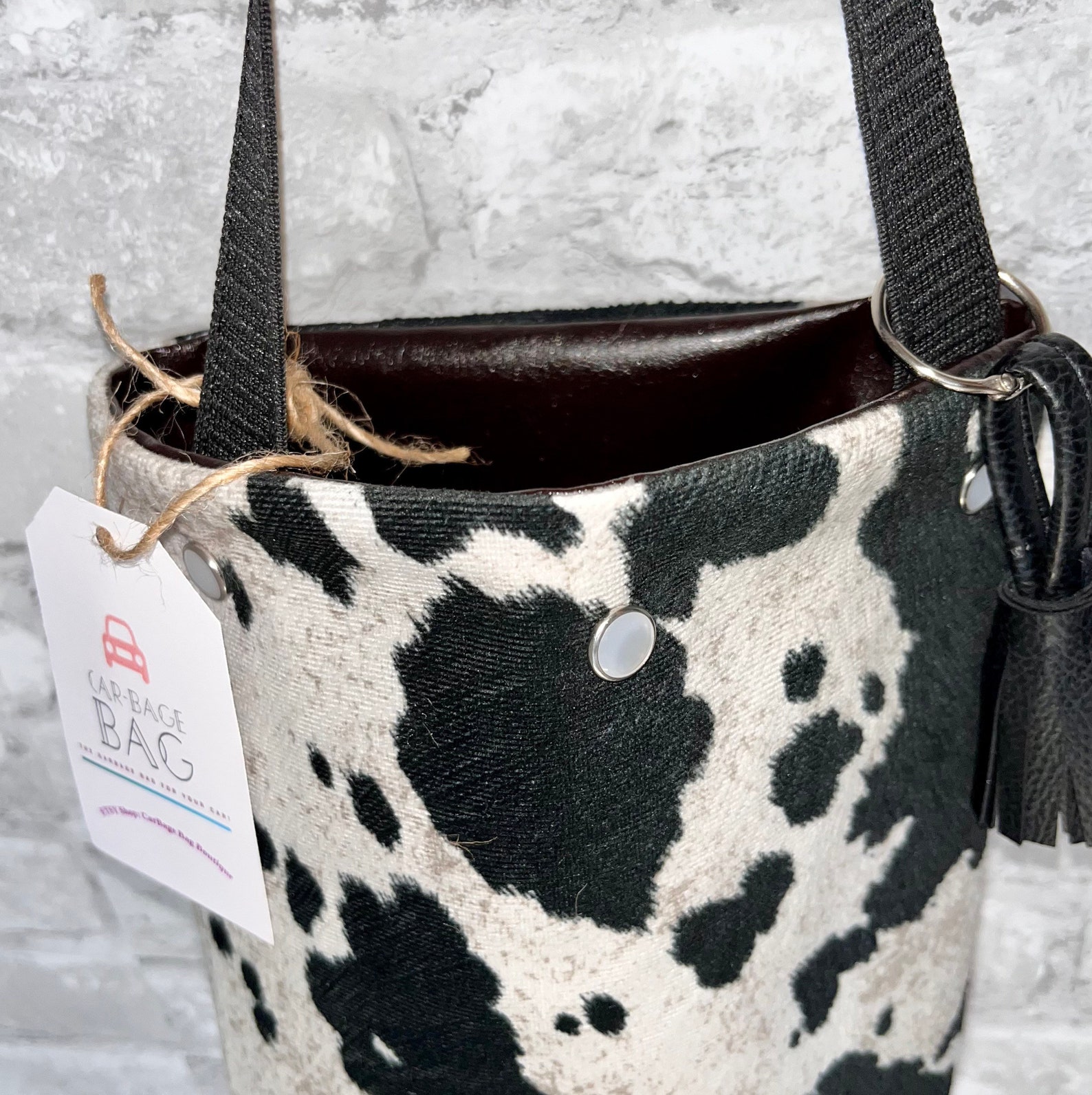 Cow Car Garbage Can Cowhide Car Garbage Bag Western Car - Etsy