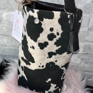 Cow Car Garbage Can, Cowhide Car Garbage Bag, Western Car Accessories ...