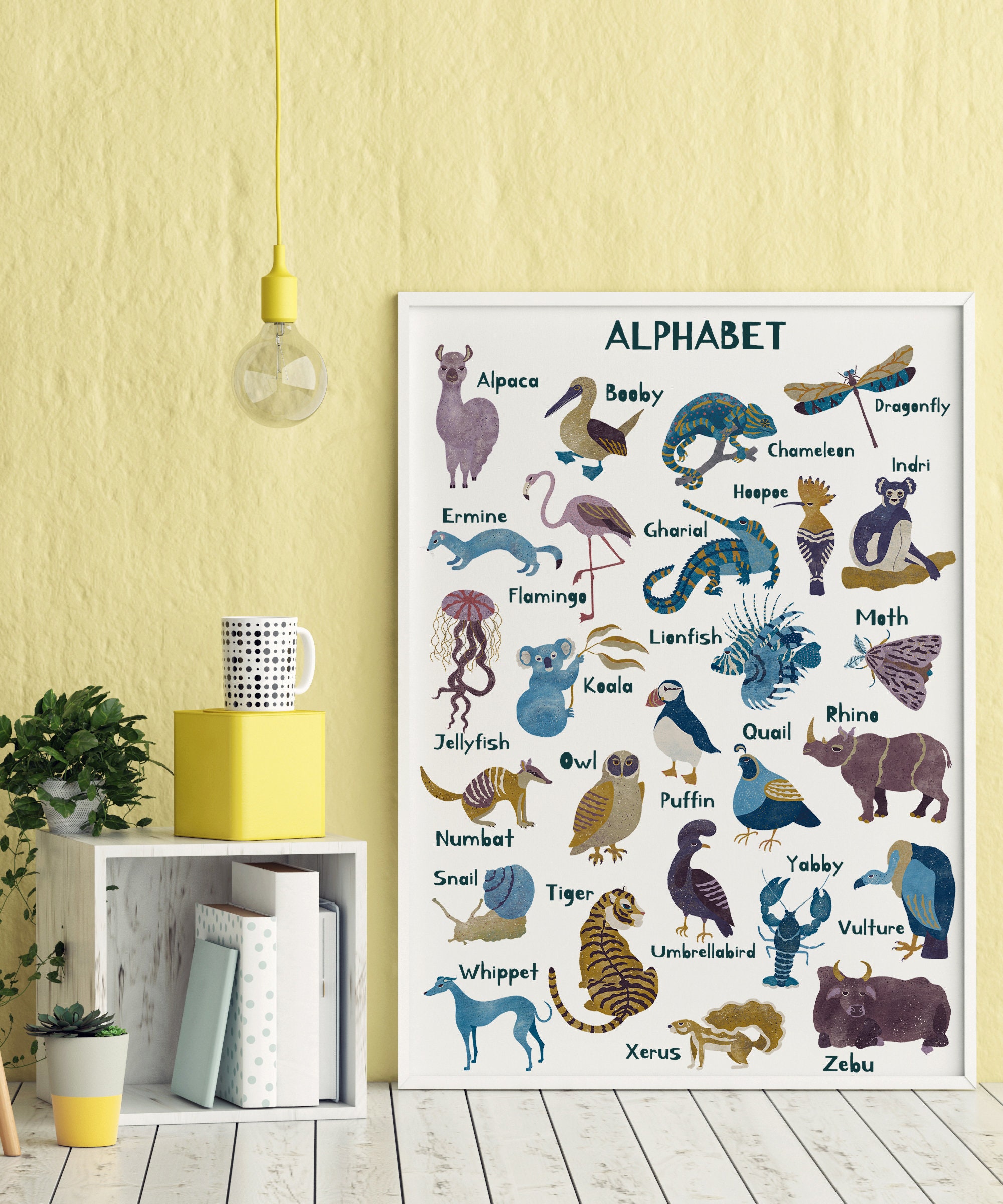 Animal Alphabet Poster / Animal Clipart / ABC Print Nursery | Etsy