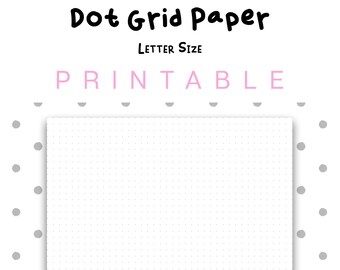 Printable Dot Grid Paper, A5, Half Letter Size, Planner Inserts, Bullet ...