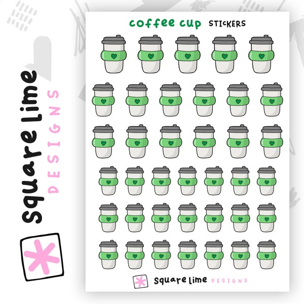 Coffee Cup Stickers - Etsy