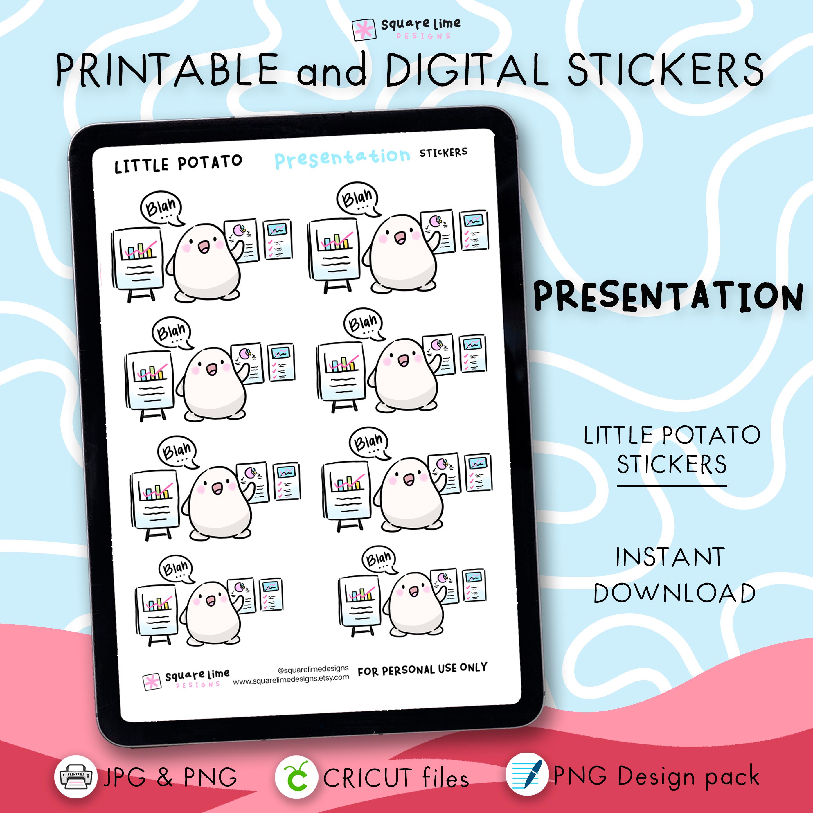 Work Stickers Bundle | 10 Printable and Digital Sticker Sheets ...