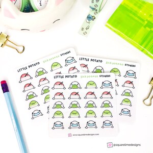 Sick Little Potato Stickers Fever Vomit Temperature Little Potato ...