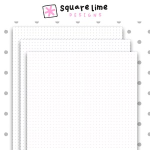 Coloured Printable Dot Grid Paper, Pink, Light Blue, Lilac, Green, Dark ...