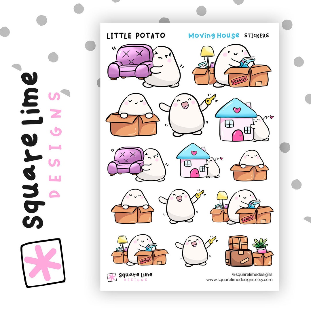 Moving House Stickers Featuring Little Potato - House Hunting - Buying ...