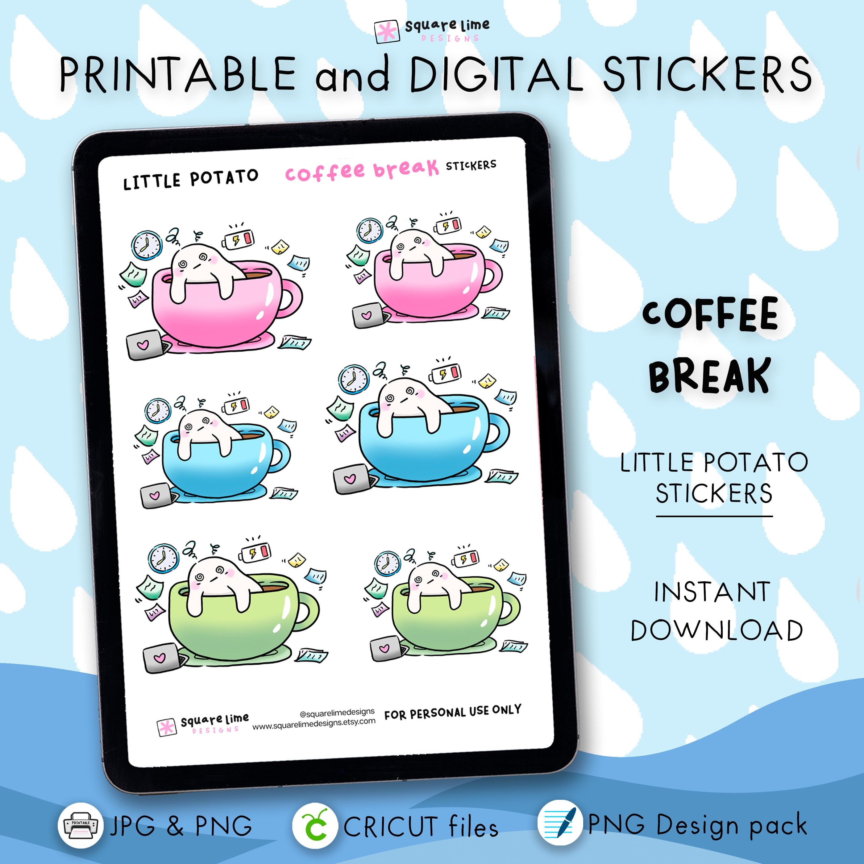 Work Stickers Bundle | 10 Printable and Digital Sticker Sheets ...