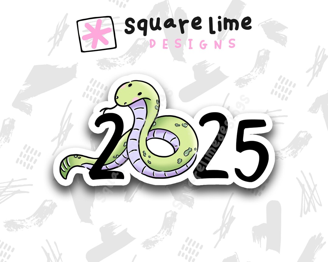 2025 Snake Die Cut Sticker Featuring Little Potato Planner Stickers ...