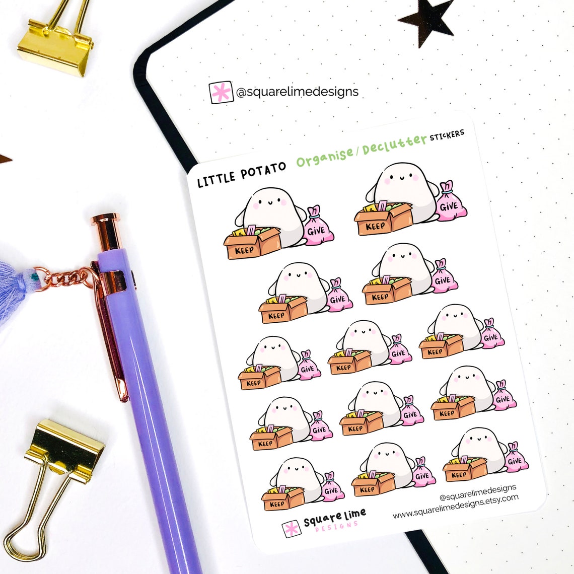 Organise / Declutter Stickers Self Care Stickers Featuring - Etsy