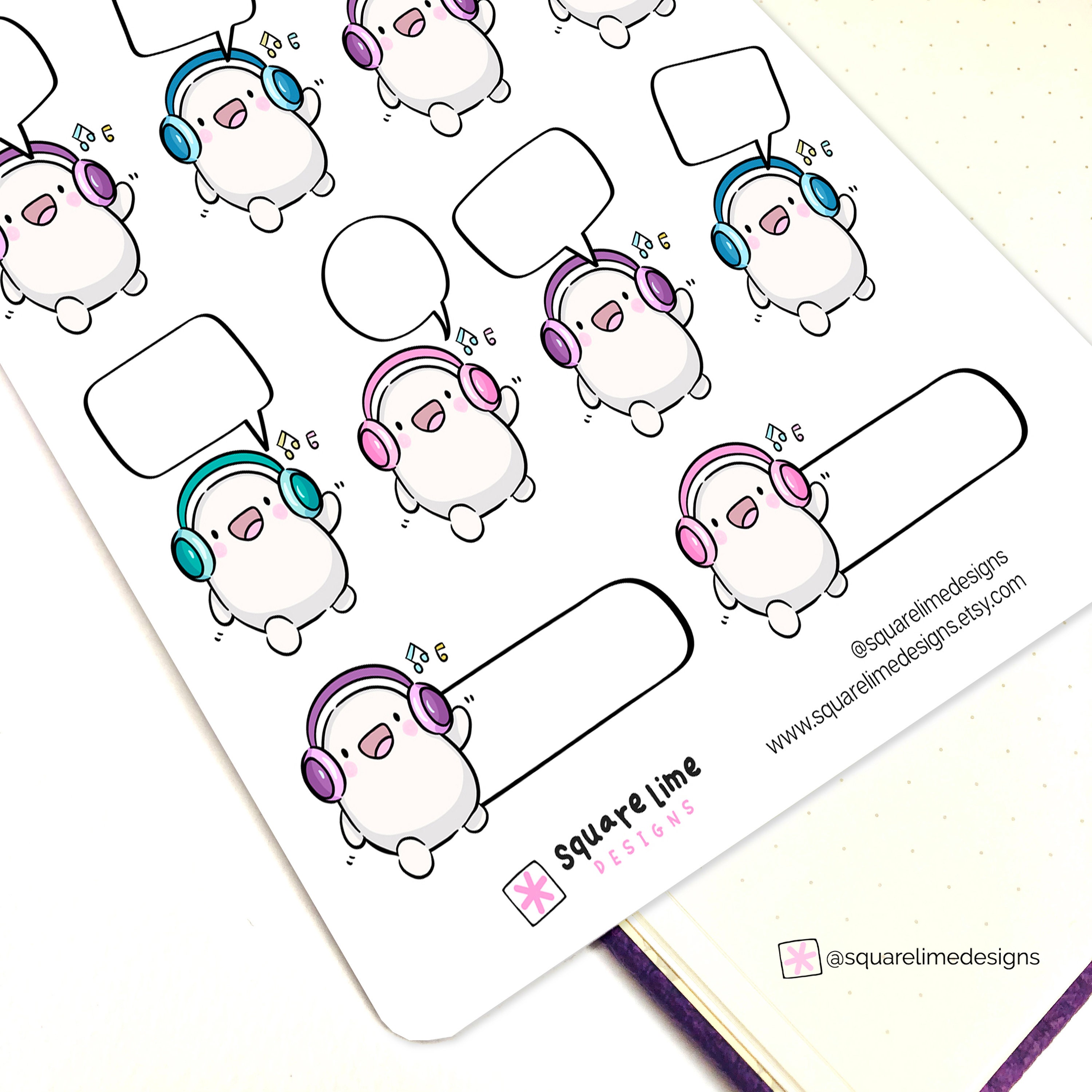 Currently Listening - Printable Stickers featuring Little Potato ...