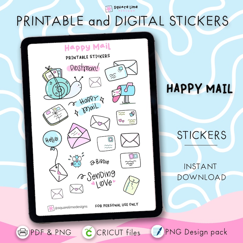 Happy Mail Stickers - Etsy