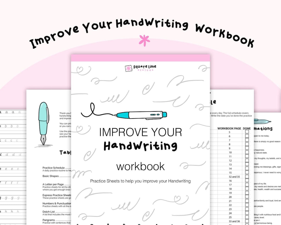 Handwriting Practice Workbook | 45 Page PDF Workbook to Help You ...