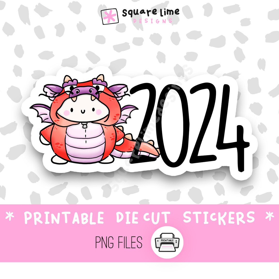 2024 Dragon Printable Sticker Featuring Little Potato - Digital ...