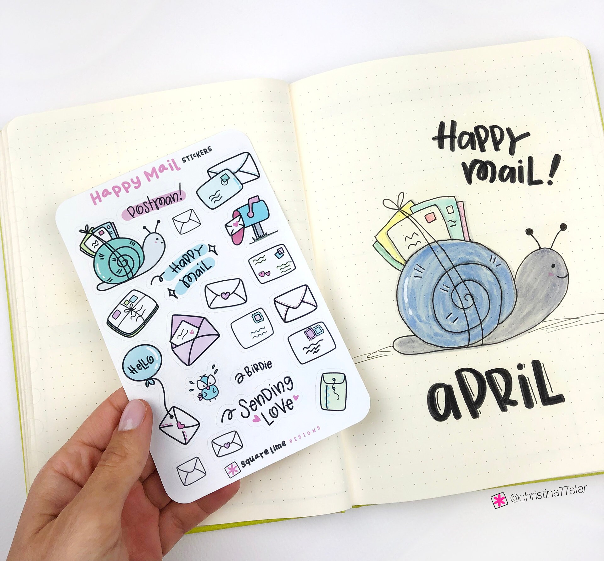Happy Mail - Printable Stickers — Square Lime Designs