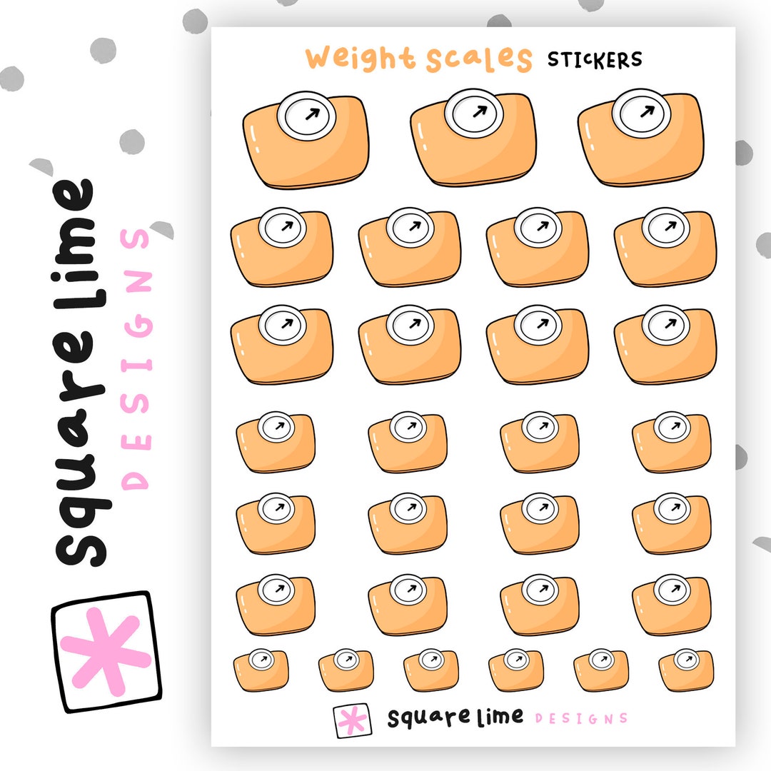 Weight Scales Stickers Weight Tracker Stickers Bullet Journal Stickers ...