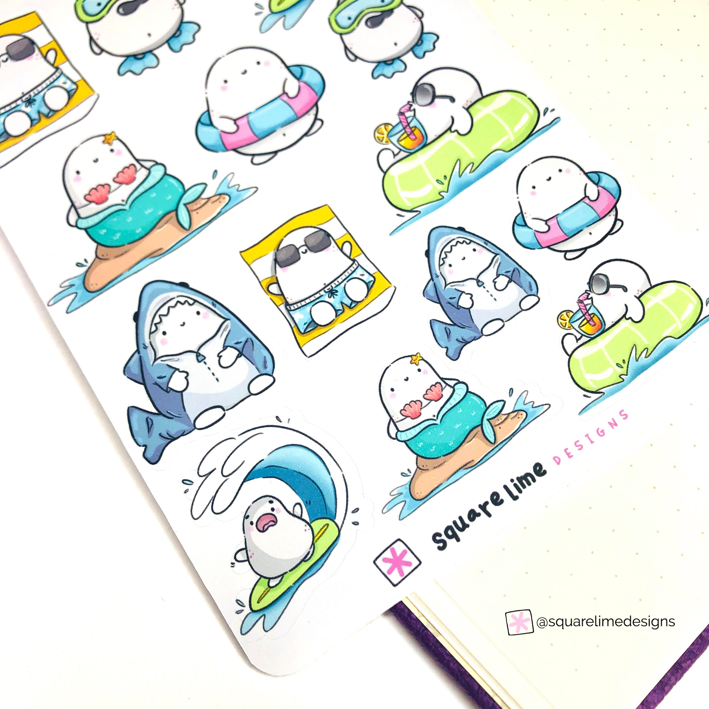 Summer - Printable Stickers featuring Little Potato — Square Lime Designs