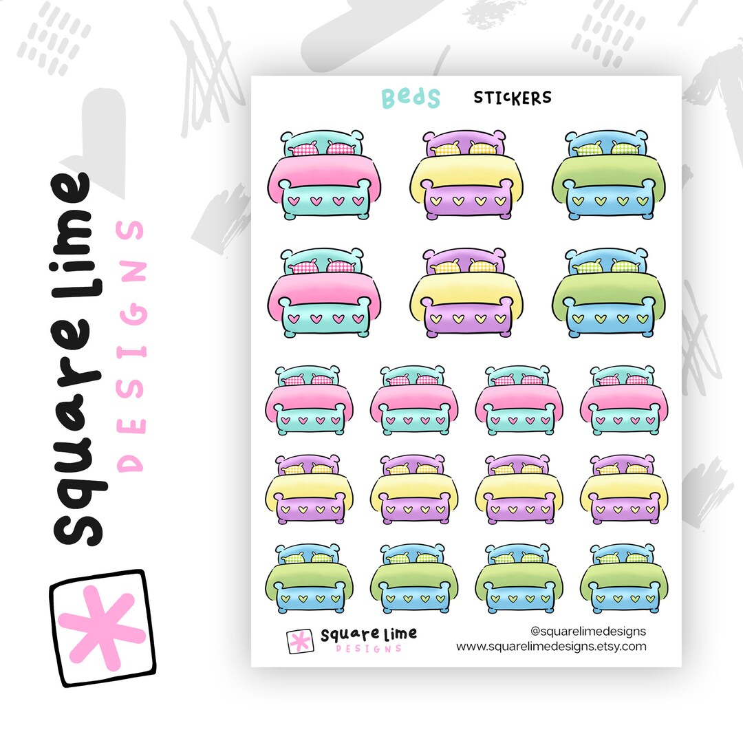 Beds Stickers - Planner and Bullet Journal Stickers - Etsy
