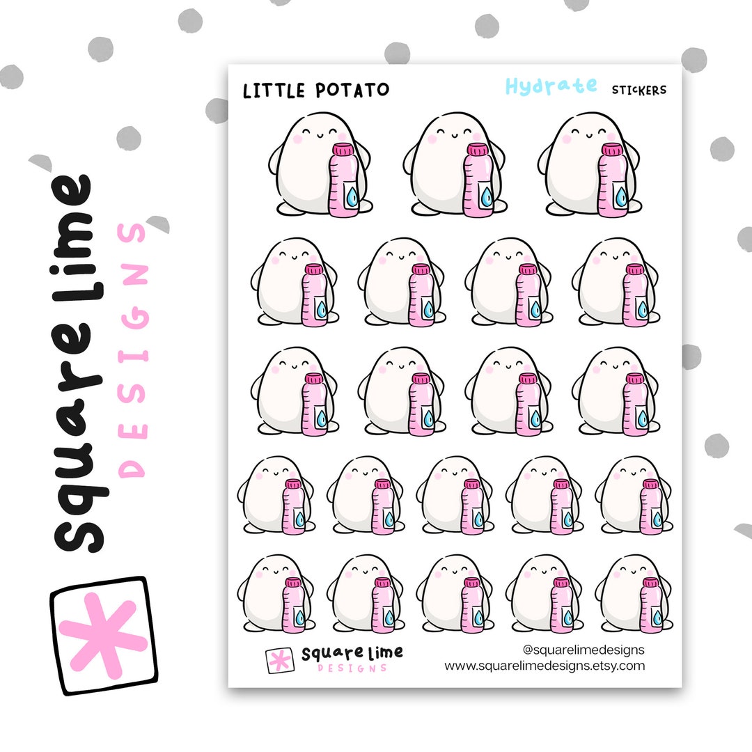 Hydrate Stickers Water Bottle Stickers Hydration Self - Etsy
