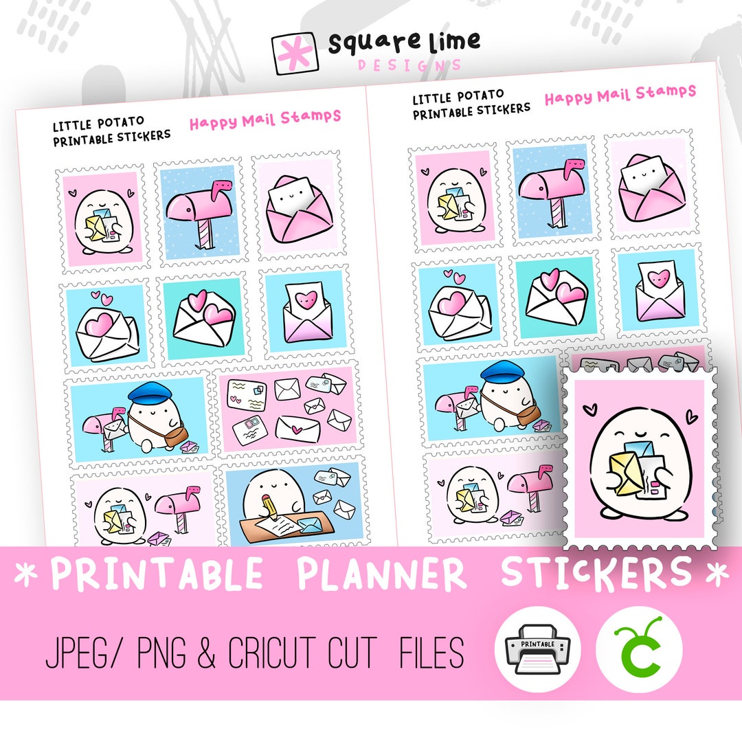 Happy Mail Stamps - Printable Stickers Featuring Little Potato ...