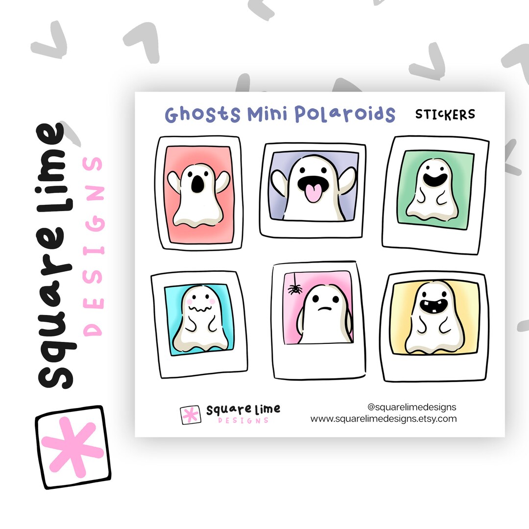 Ghosts Mini Polaroids Stickers Halloween Stickers Planner and Bullet ...