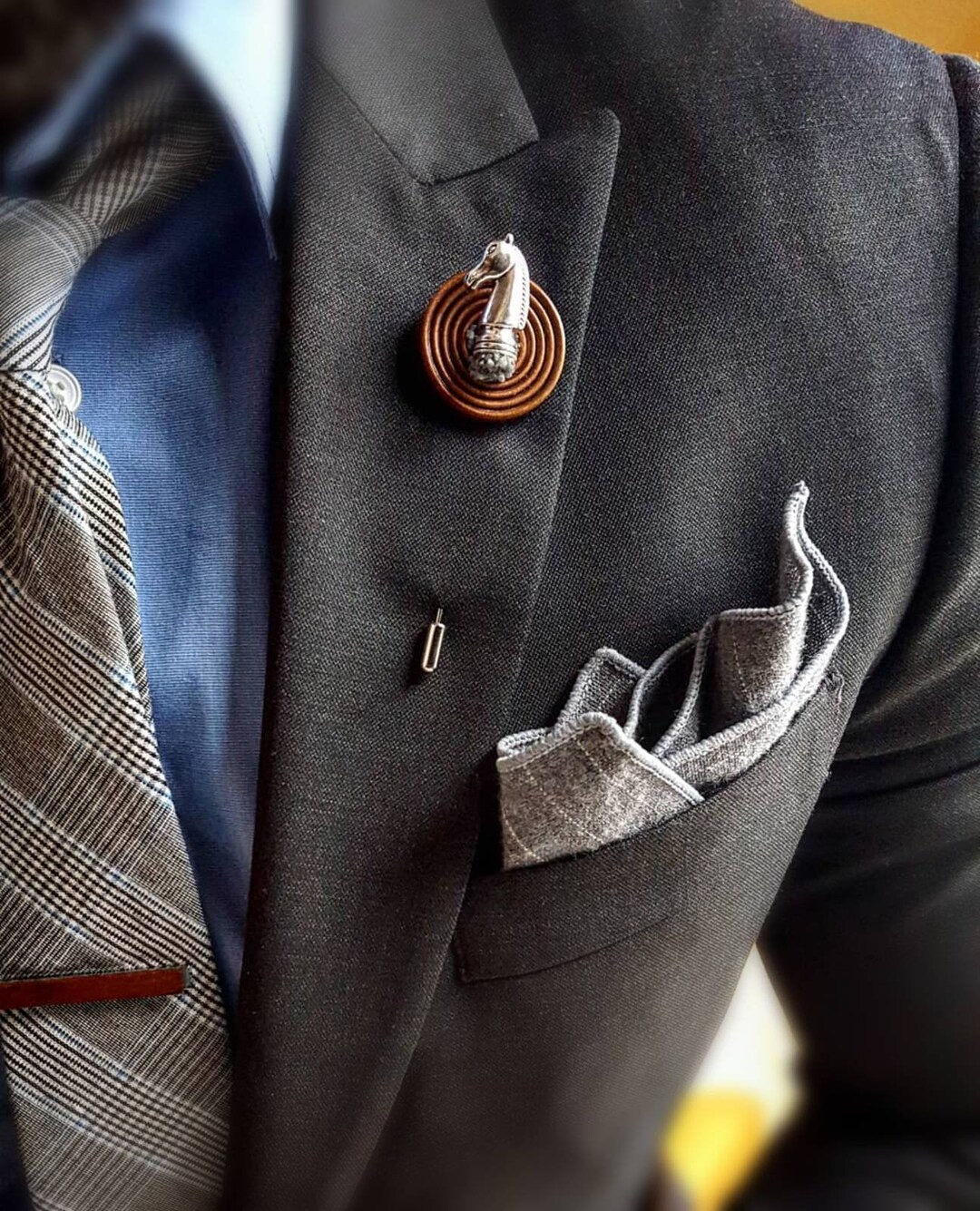 Standing Knight Chess Piece - Luxury Handmade Artisan Lapel Pin - Etsy