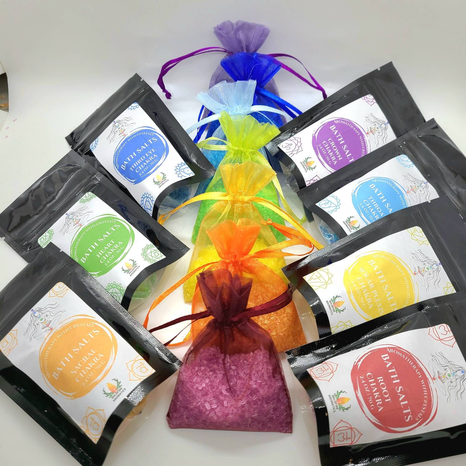 7 Chakra Bath Salts, Chakra Meditation Ritual Bath Soak, Root Chakra ...