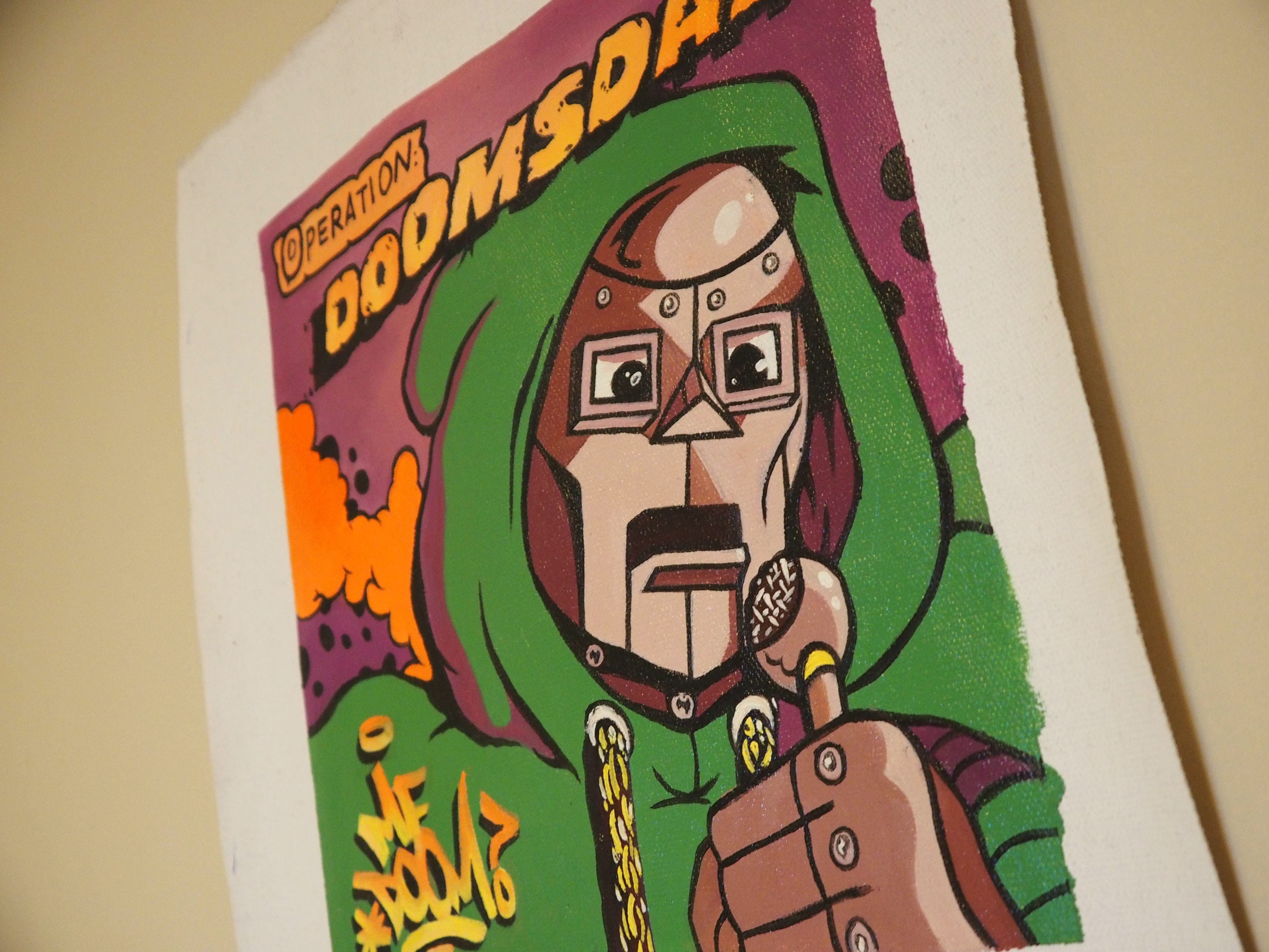 MF DOOM Operation Doomsday Album Cover Hand Painted on Canvas - 10" by ...