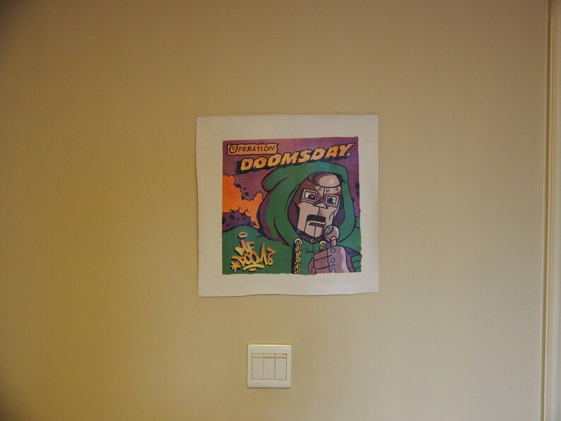MF DOOM Operation Doomsday Album Cover Hand Painted on Canvas - 10" by ...