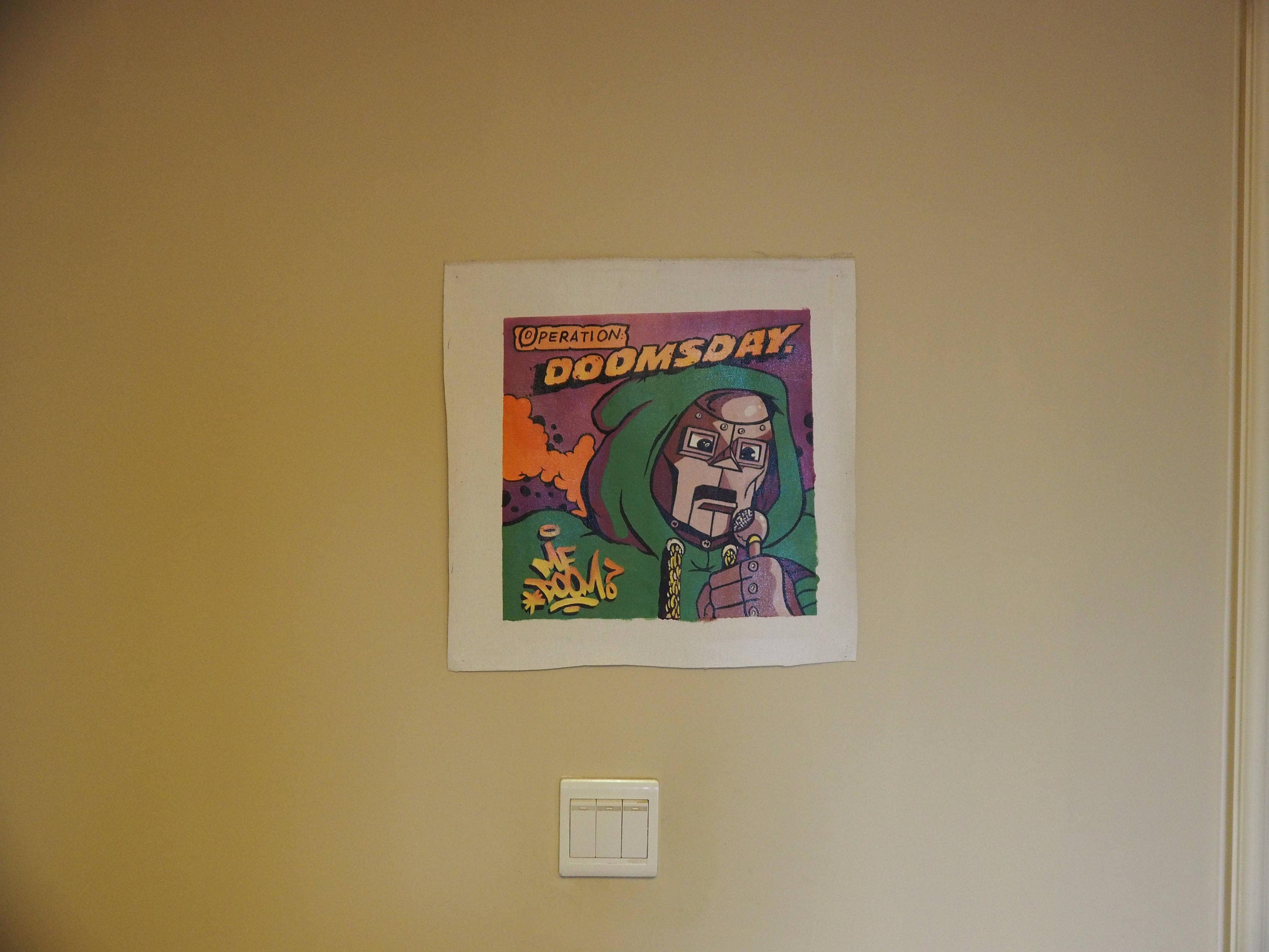 MF DOOM Operation Doomsday Album Cover Hand Painted on Canvas 10 by 10 ...