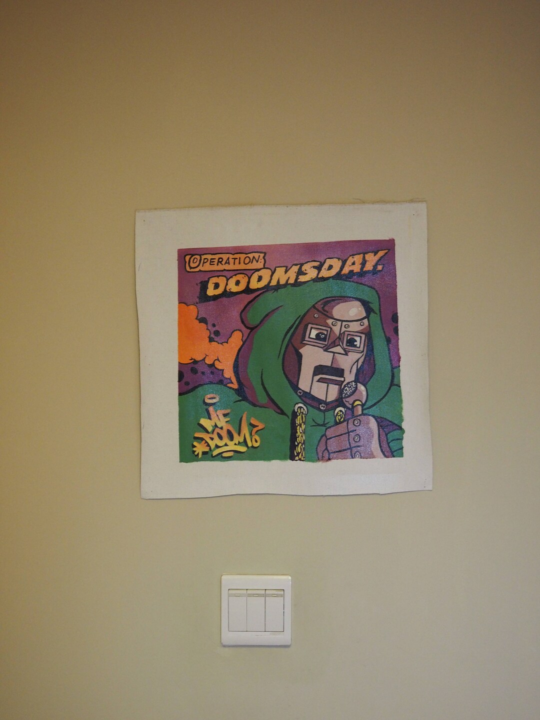 MF DOOM Operation Doomsday Album Cover Hand Painted on Canvas - 10" by ...