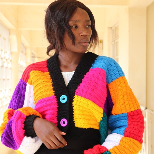 Colorful Cardigan - Etsy