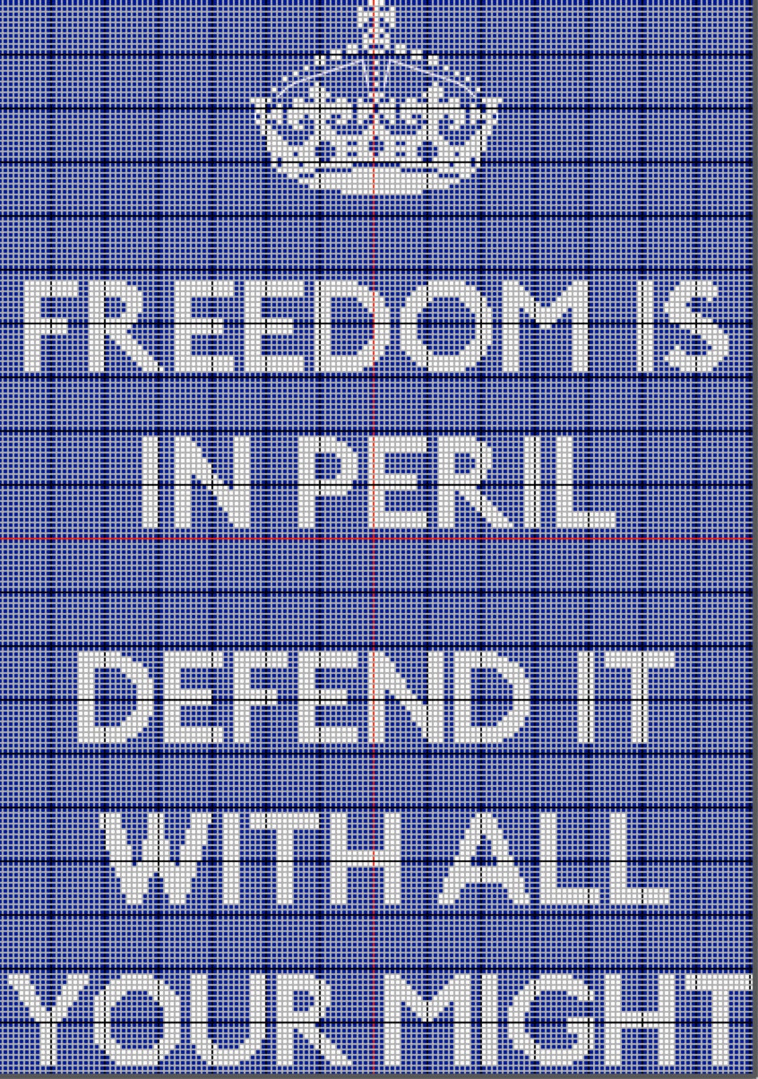 Freedom is in Peril / Defend It With All Your Might Cross Stitch ...