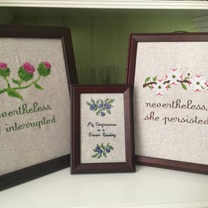 Nevertheless She Persisted Dogwood Flower Cross Stitch Pattern - Etsy