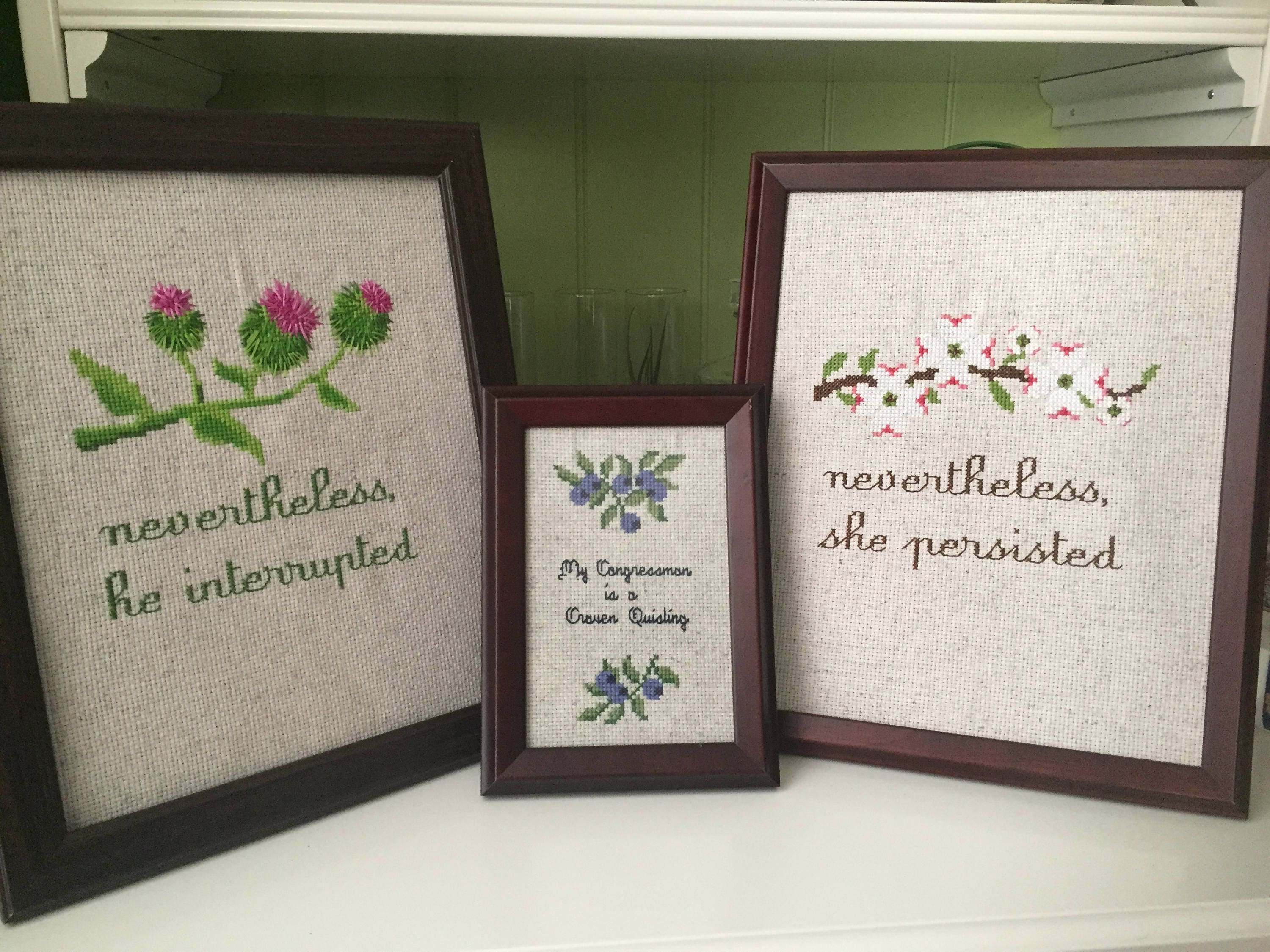 Nevertheless She Persisted Dogwood Flower Cross Stitch Pattern - Etsy