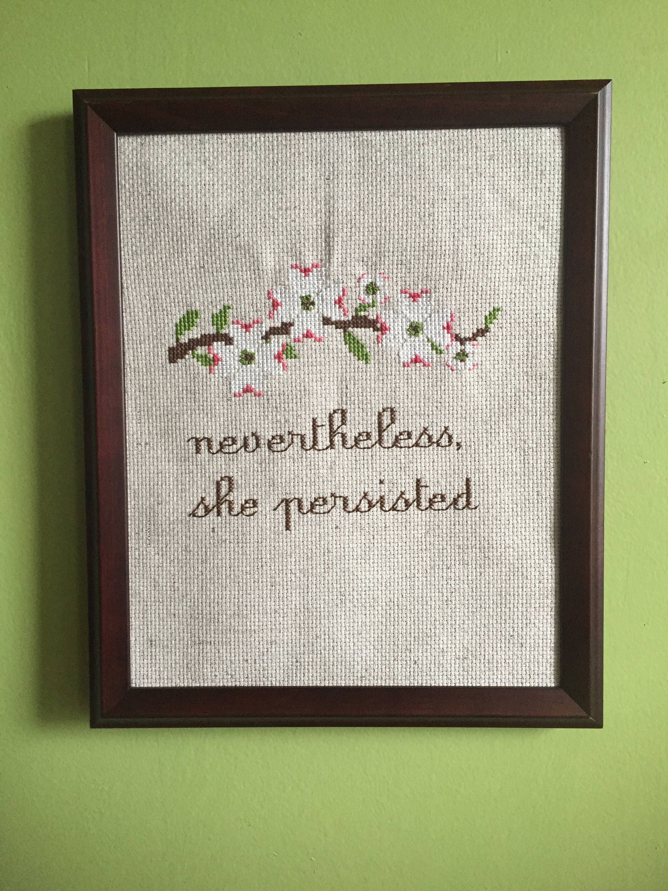 Nevertheless She Persisted Dogwood Flower Cross Stitch Pattern - Etsy
