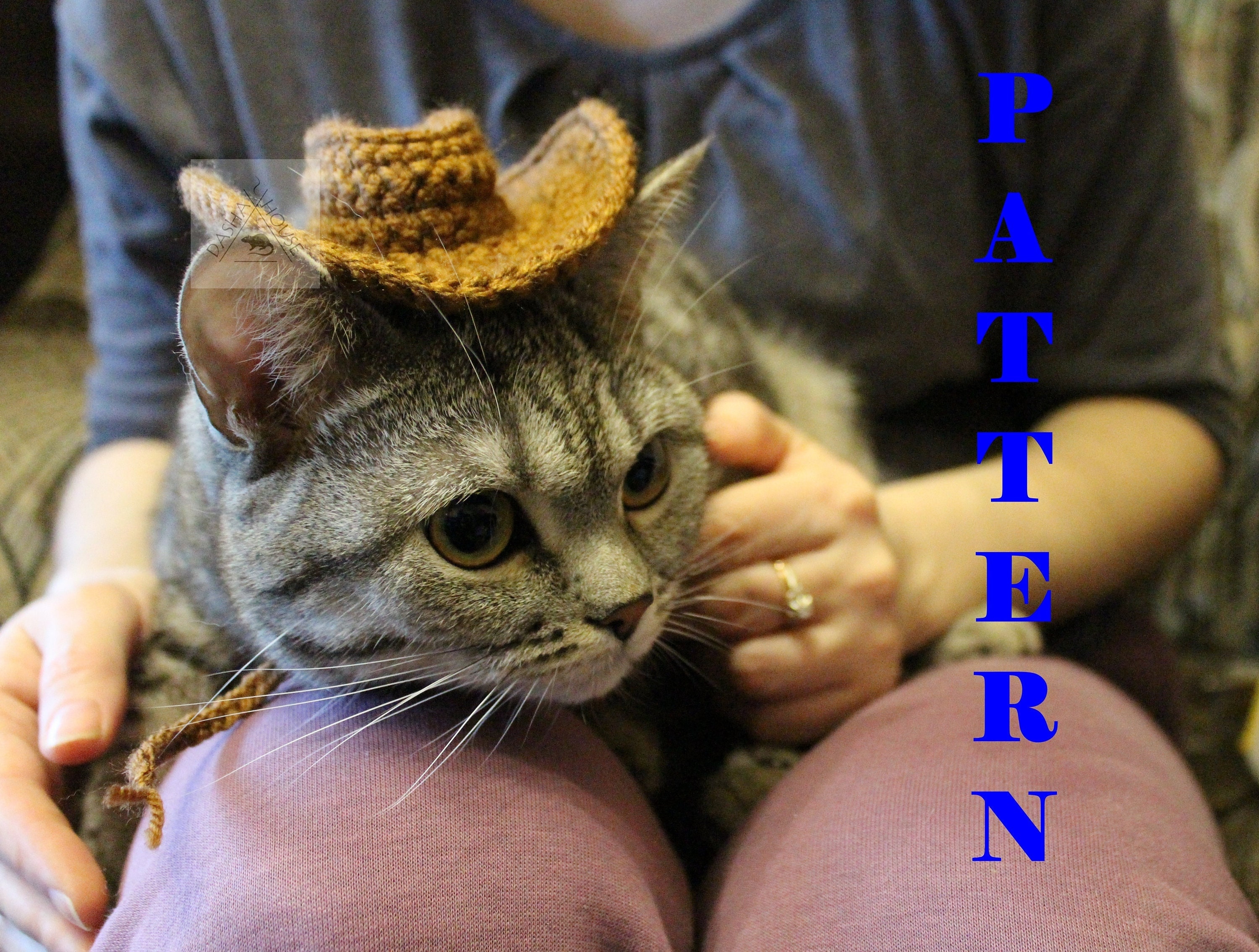 Crochet Cat Cowboy Hat Pattern Crochet Pattern Cowboy Hat For Etsy