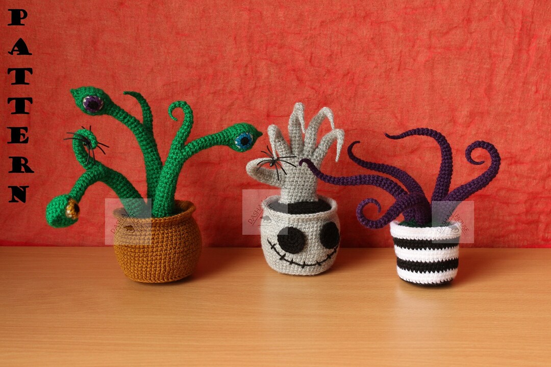 Halloween Nightmare Plants Set 3 in 1 Crochet Pattern/ Horror - Etsy