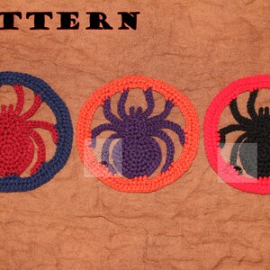 Spiders Coasters Set Crochet Pattern/ Halloween Coasters Set/ Witch ...