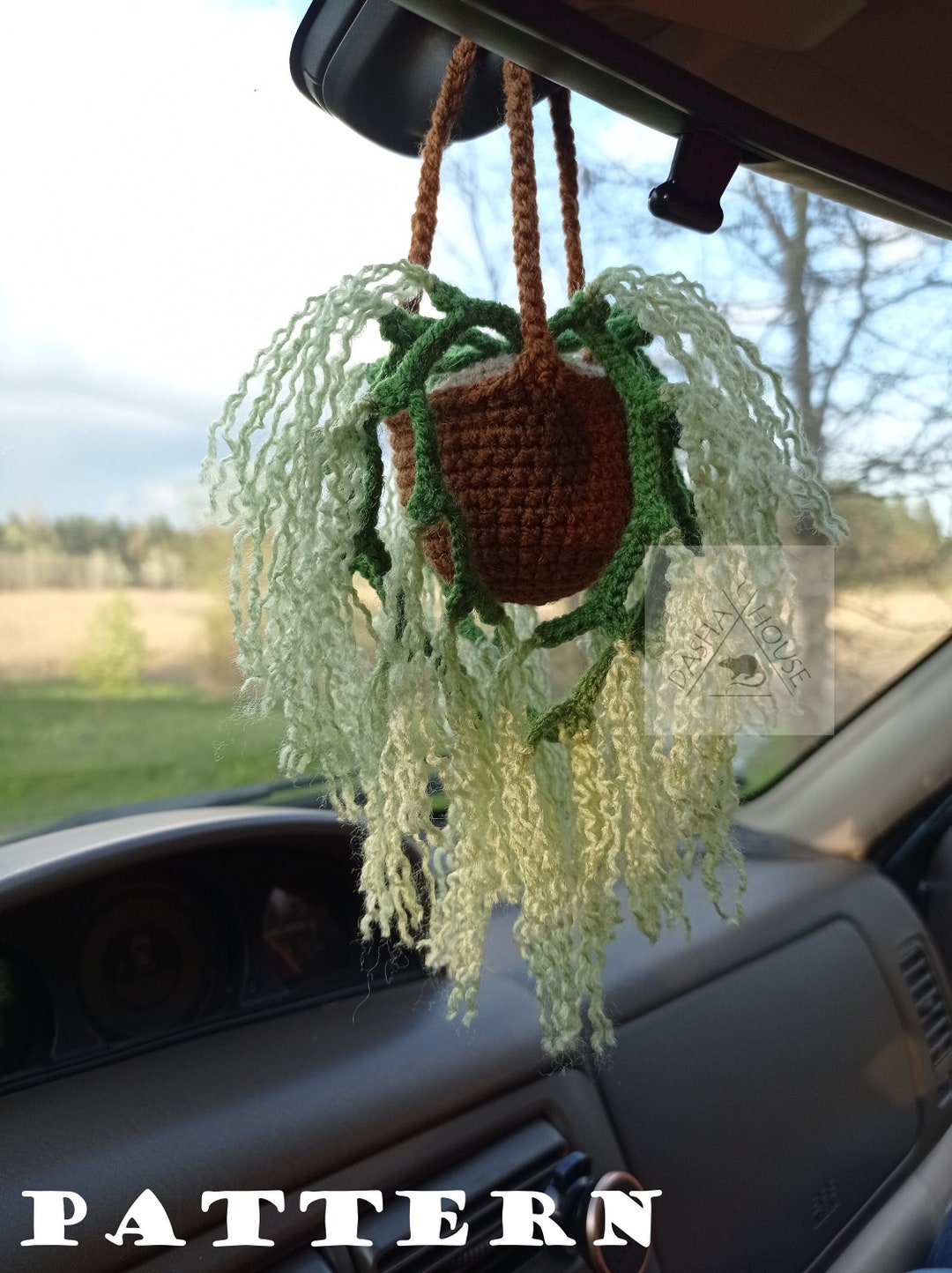 Crochet Hanging Plant Car Decor Pattern (PDF) - Etsy