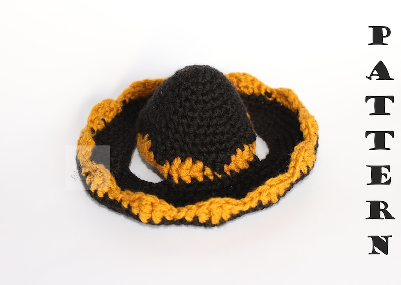 Crochet Cat Sombrero Hat Pattern/ Cinco De Mayo Pet Costume (PDF ...