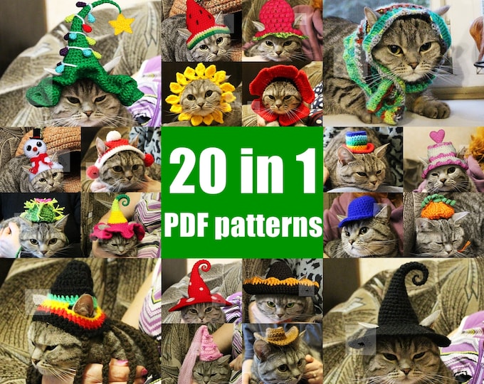 Crochet Devil Cat Hat Crochet Cat Hat Cat Accessories Cat Costumes Cat Supplies Cat Clothing