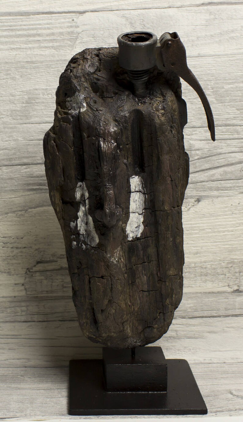 SCULPTURE Clay Grenade Mechanism and Driftwood 13 X 28 X 13 - Etsy
