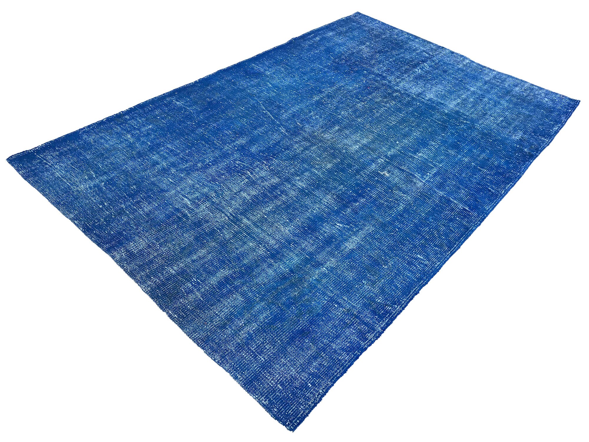 Alfombra sobresodada azul moderna, alfombra azul vintage, alfombra ...