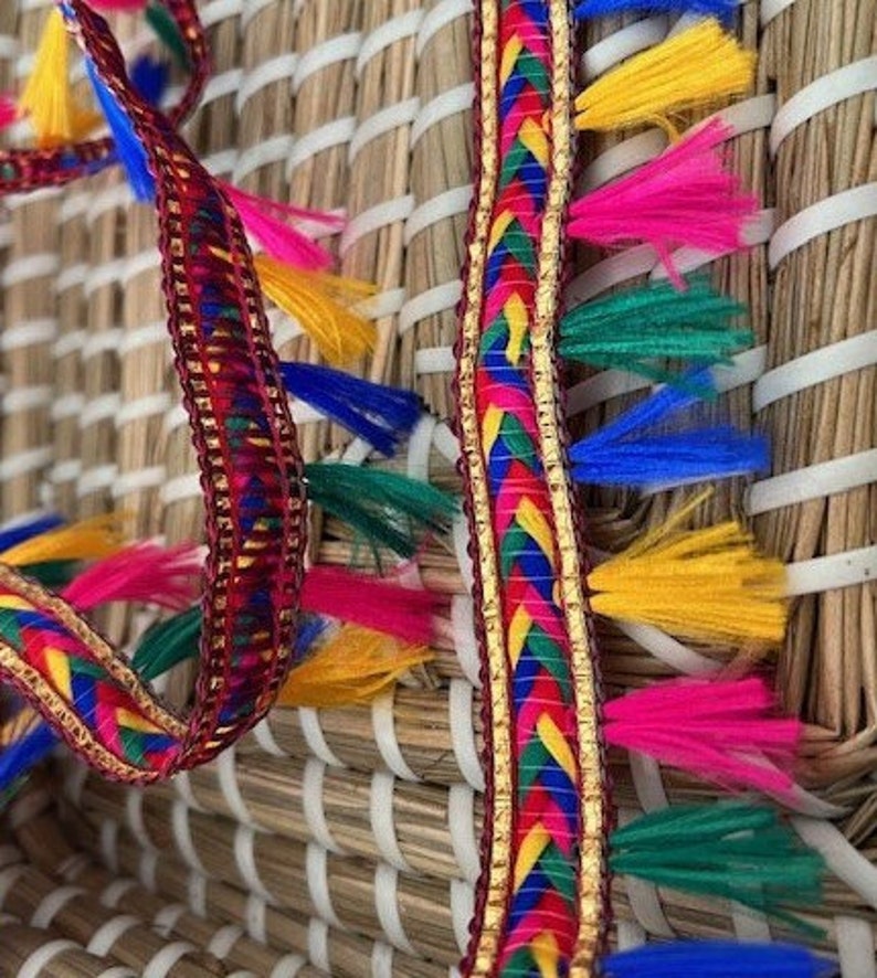 Braided Trim With Gold and Tassel Edging. Perfect for Crafting, Sewing ...