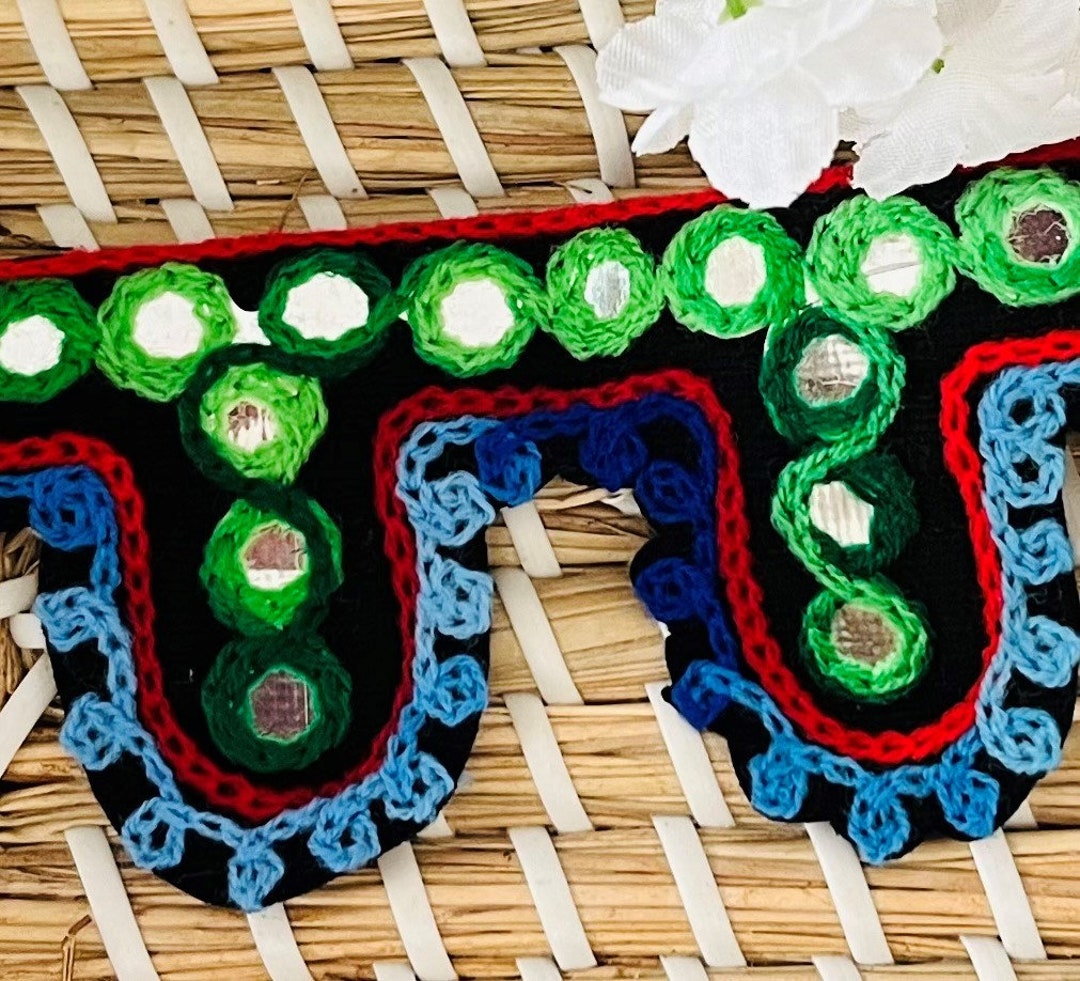 Gypsy Scalloped Mirror Trim Crafted With Hand-dyed Threads. Great for ...