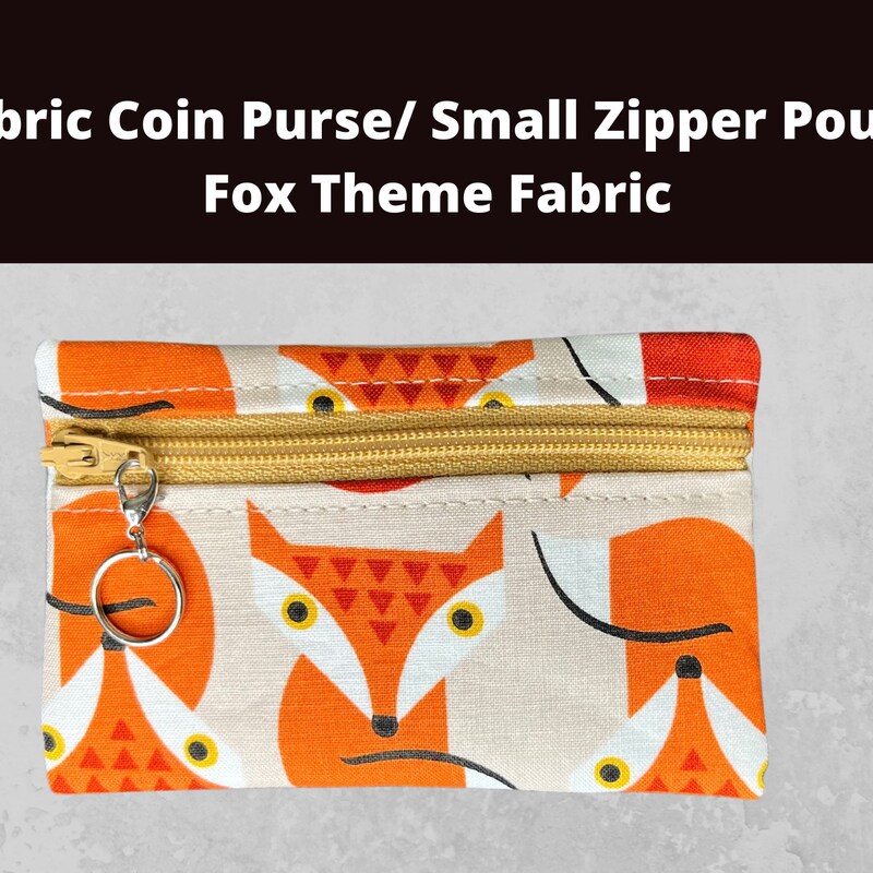 Fox Zipper Pouch - Etsy