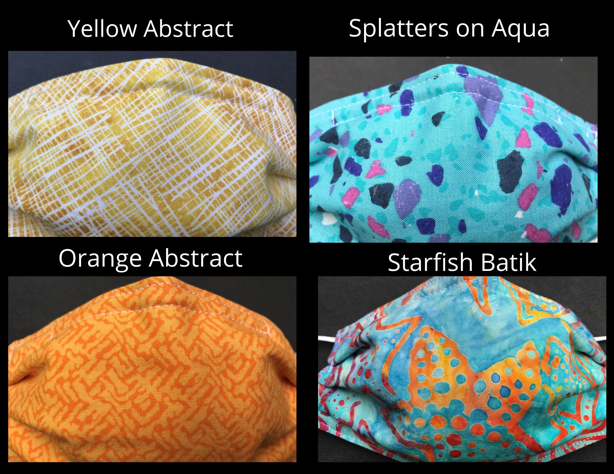 Triple Layer Washable Fabric Face Mask with Flexible Nose Wire | Etsy