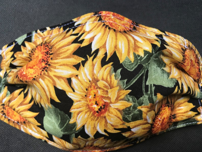 Triple Layer Washable Fabric Face Mask with Nose Wire for | Etsy