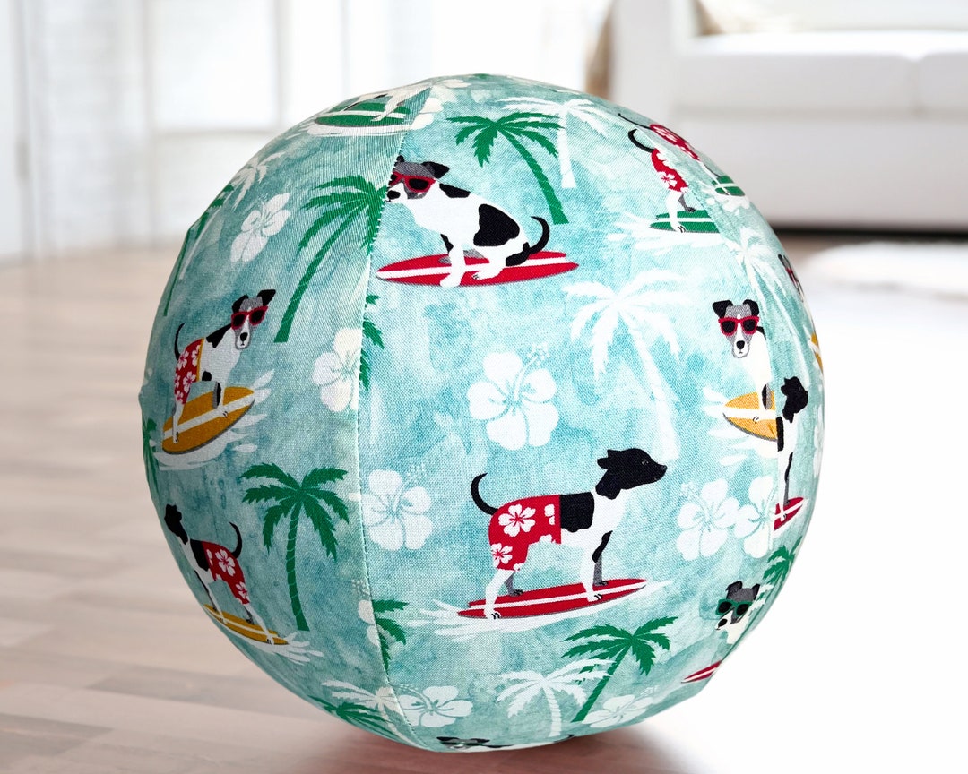 Surfer Dogs Fabric Balloon Ball: Inflatable Fun for All Ages, Reusable ...